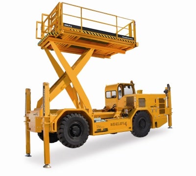Putzmeister MINELIFT 4 Scissor Lift Platform for Mining - Mining Technology